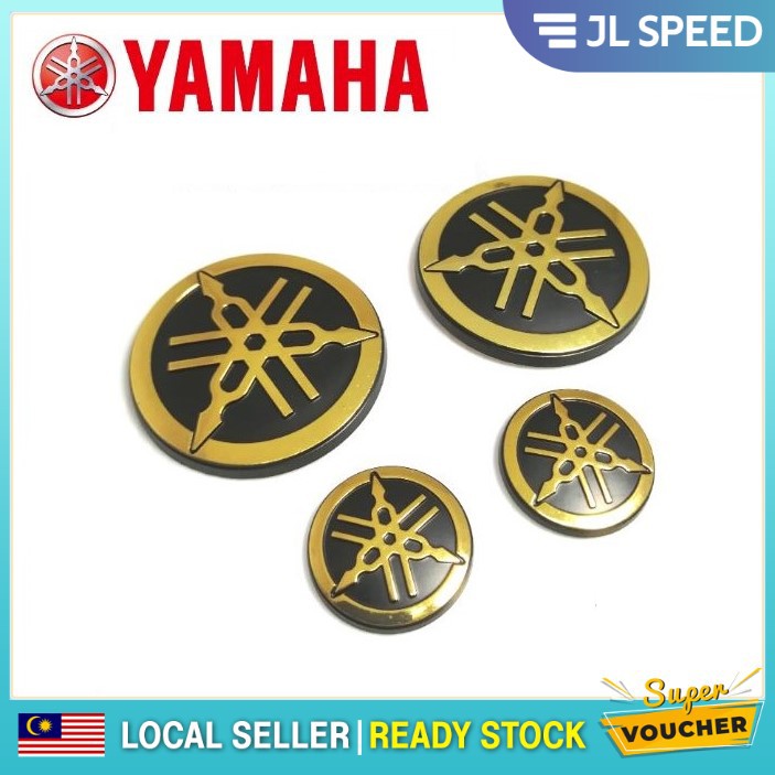 JL SPEED YAMAHA Y15ZR Y15 EXCITER150 YAMAHA LOGO EMBLEM SET 4PCS (GOLD ...