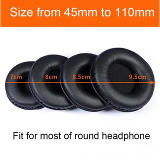 PU Leather Earpad 45mm 50mm 60mm 65mm 70mm 75mm 80mm 90mm 45-110mm Ear ...