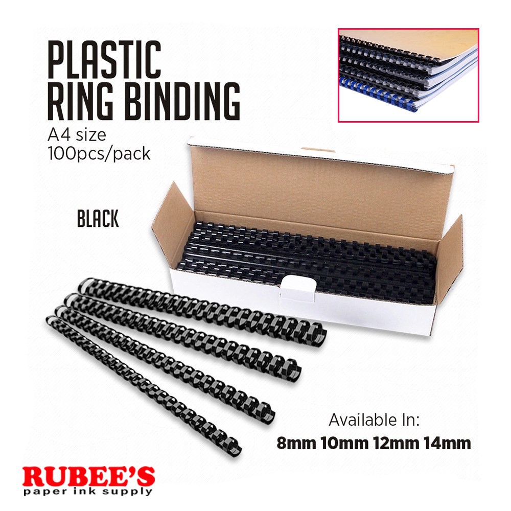 QUAFF Plastic Ring Binding 100 Pieces | Shopee Philippines