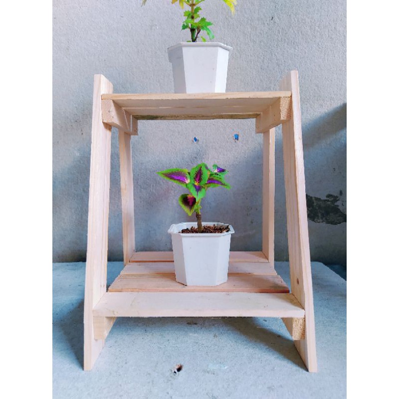 wooden plant rack palochina (disassemble) super mini table top 2tier ...