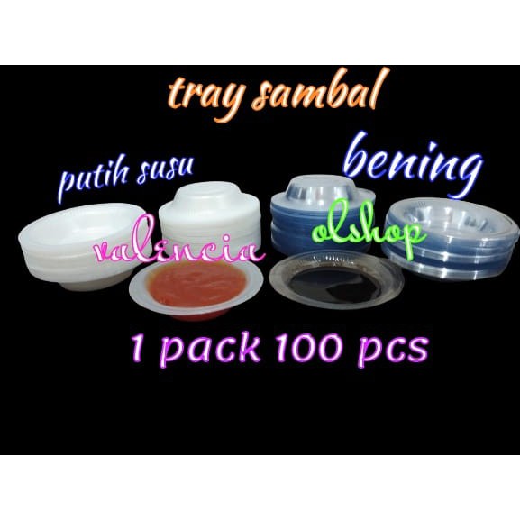 Chili sauce tray / mica chili sauce cup container @ 100pcs | Shopee ...