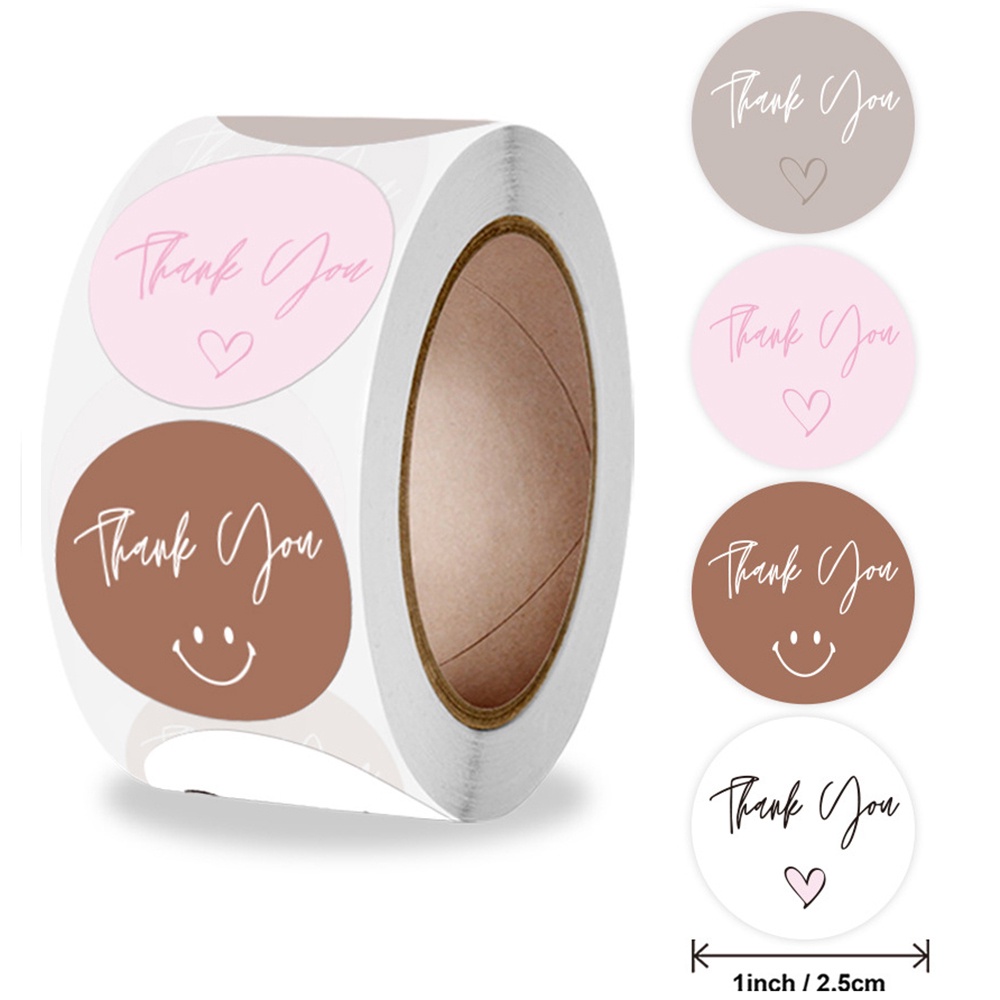 500pcs Round Thank You Stickers Envelope Sealing Labels Gift Packaging