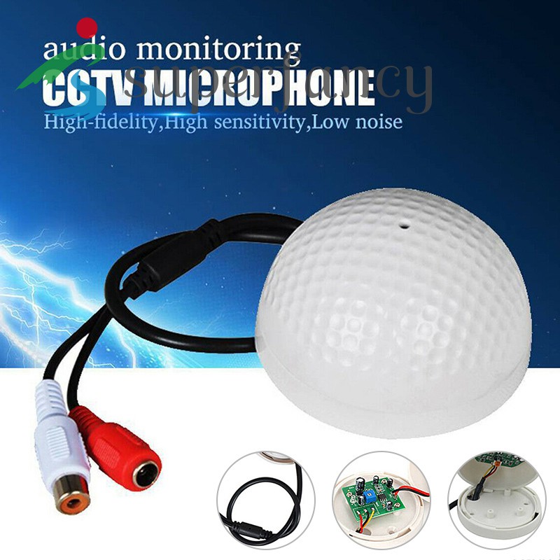 CCTV Microphone Ball Shape Audio Pickup Device High Sensitivity Audio ...