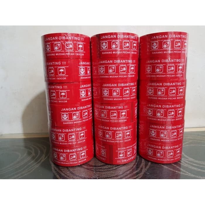 MERAH Must HAVE IT FOR PACKING RED FRAGILE duct tape | Shopee Philippines