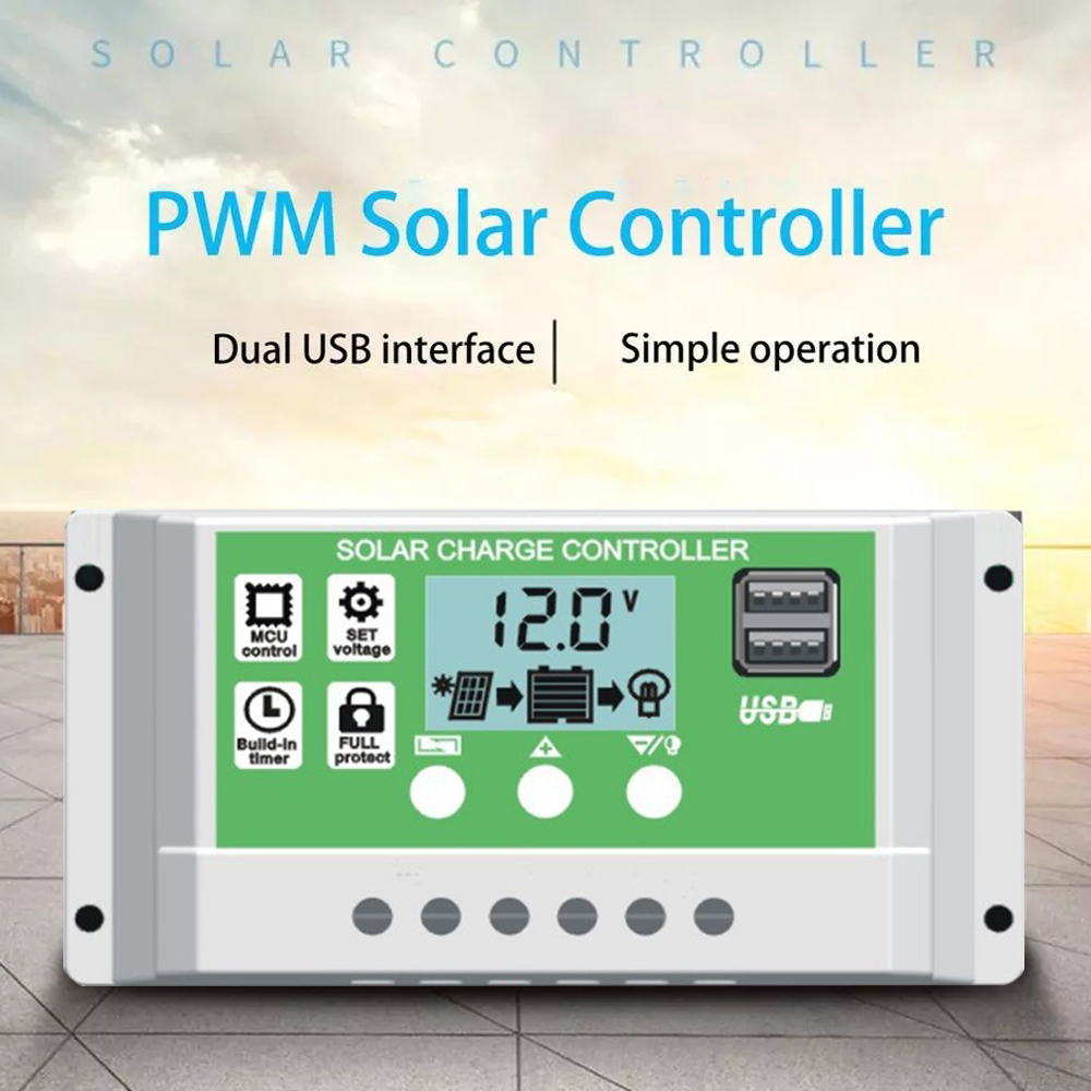PWM Solar Charge Controller 12V/24V Battery Regulator Solar Panel Controller | Shopee Philippines