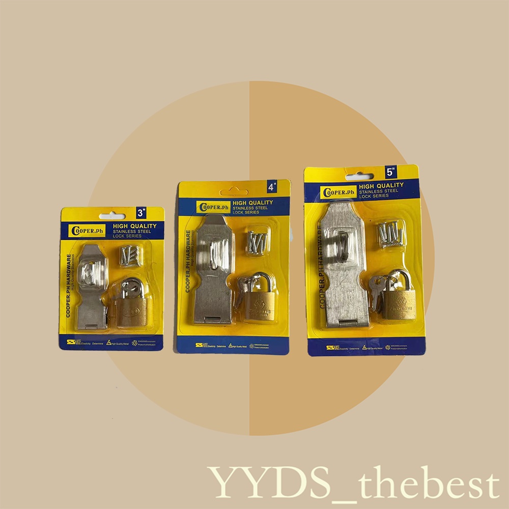 safety hasp with 20mm padlock 3" 4" 5" | Shopee Philippines