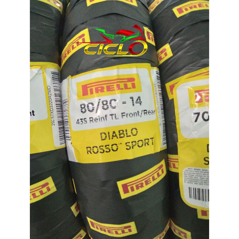 Pirelli Diablo Rosso 14 70/90 80/80 80/90 90/80 90/90 100/80 140/70 14 ...