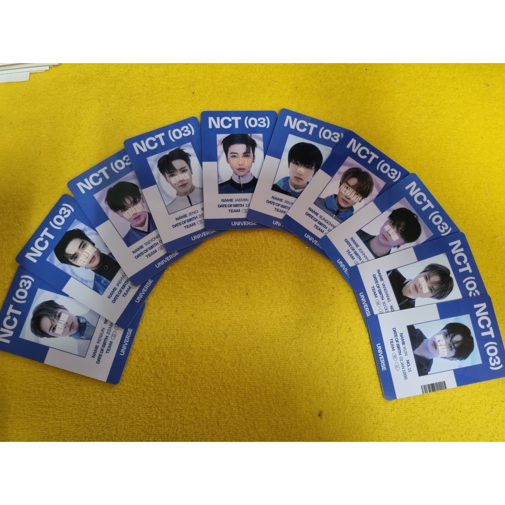 Nct Universe ID photocard set NCT127 Dream Wayv Jaemin Jeno Renjun ...
