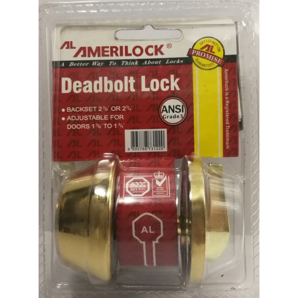 Amerilock Deadbolt Lock ALD 101 PB. Polish Brass | Shopee Philippines