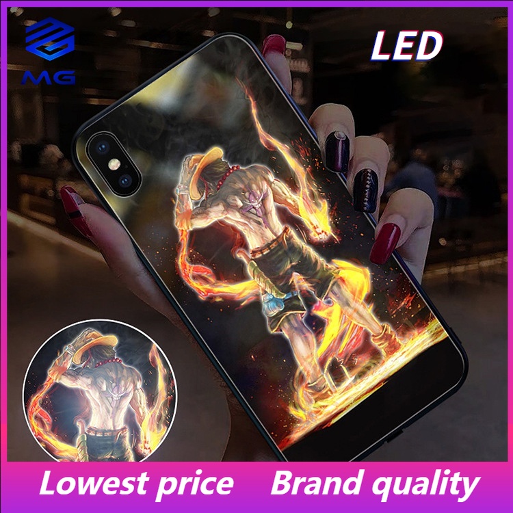 MG TIKTOK explosive One Piece Call Lighting LED Phone Case for iPhone ...