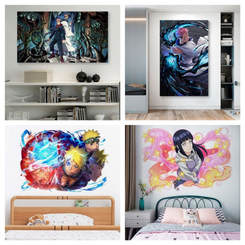 3D Naruto/Spell back to war Character Wall Sticker Self-Adhensive for ...