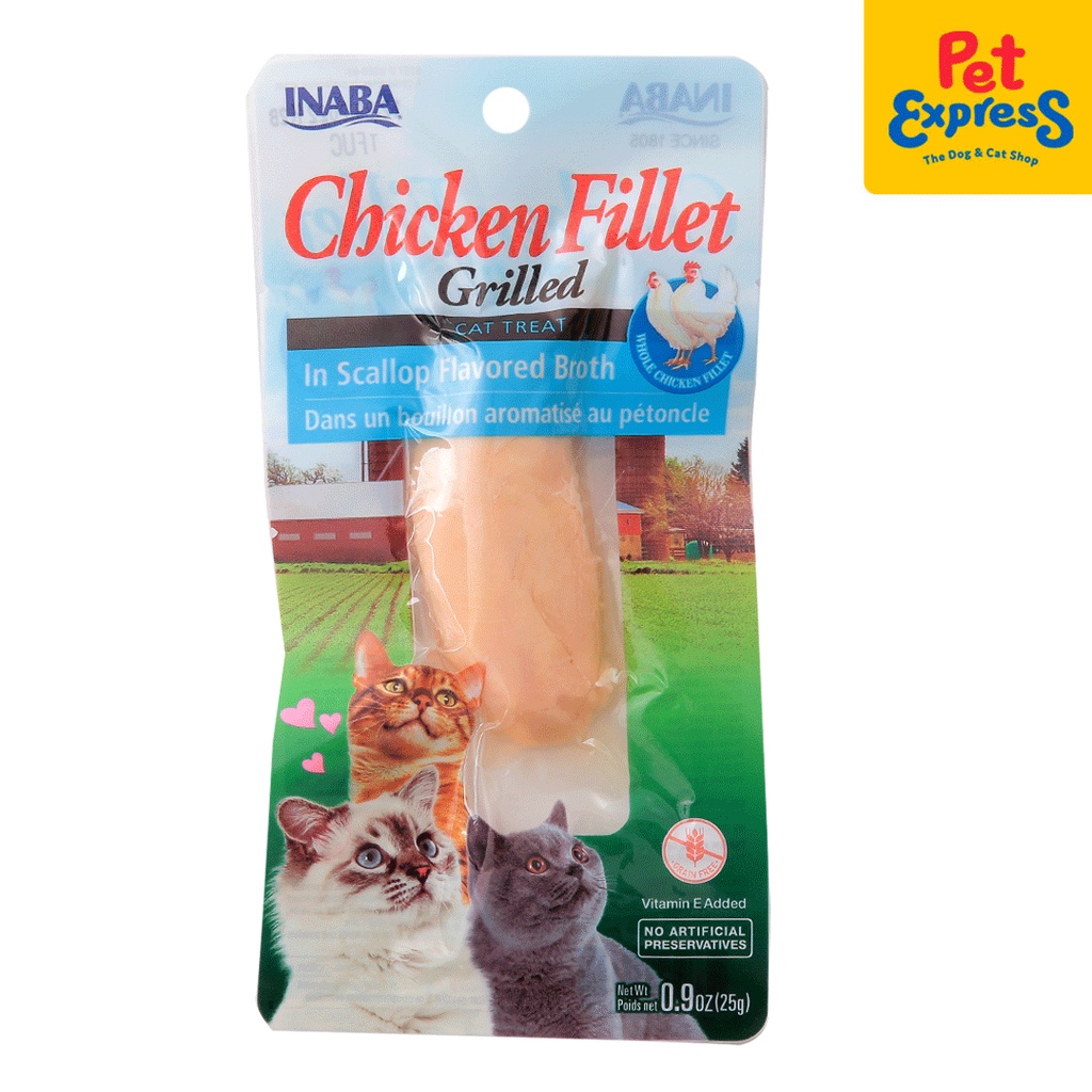 Inaba Grilled Chicken Fillet in Scallop Broth Cat Treats 25g (USA-554A) | Shopee Philippines