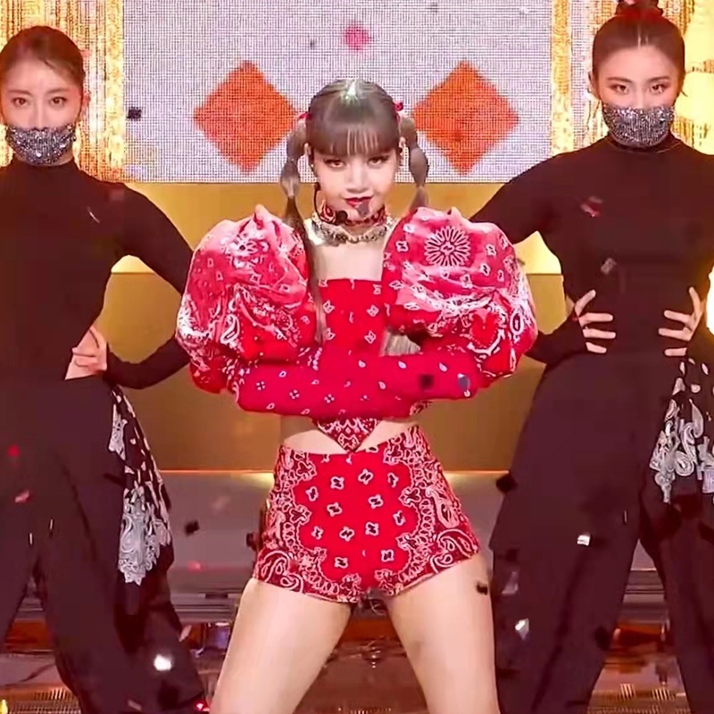 BlackPink La Lisa Korean Women's Performance Clothes Star Jazz Dance ...
