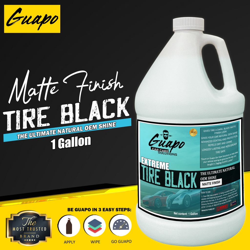 Guapo Car Motor Extreme Tire Black Tire Matte Shine Tire Conditioner ...