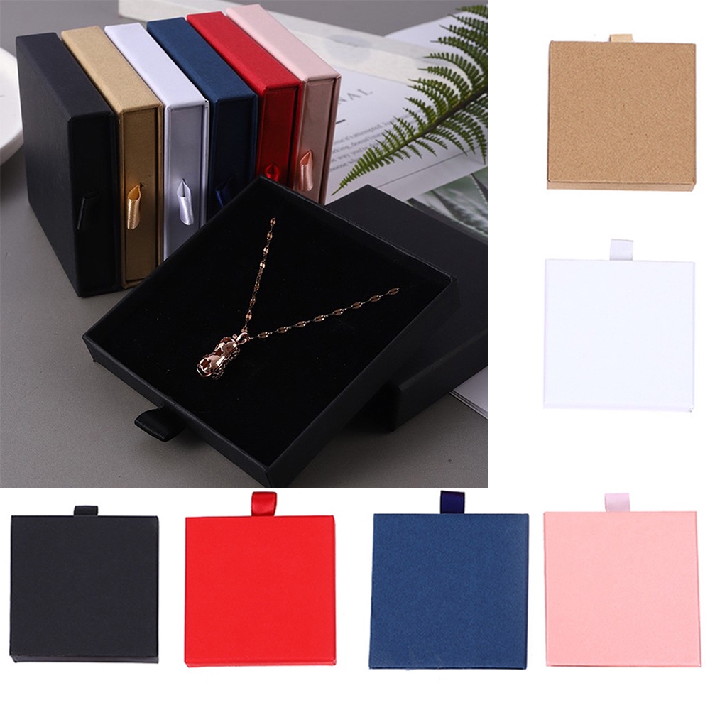 Thick Kraft Paper Drawer Jewelry Packaging Box Greeting Card Necklace ...