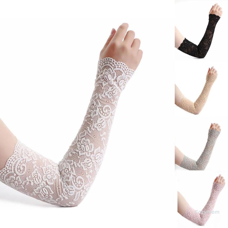 Cozy Breathable Lace Arm Sleeve Tattoo Cover Up UV Protection Elbow ...