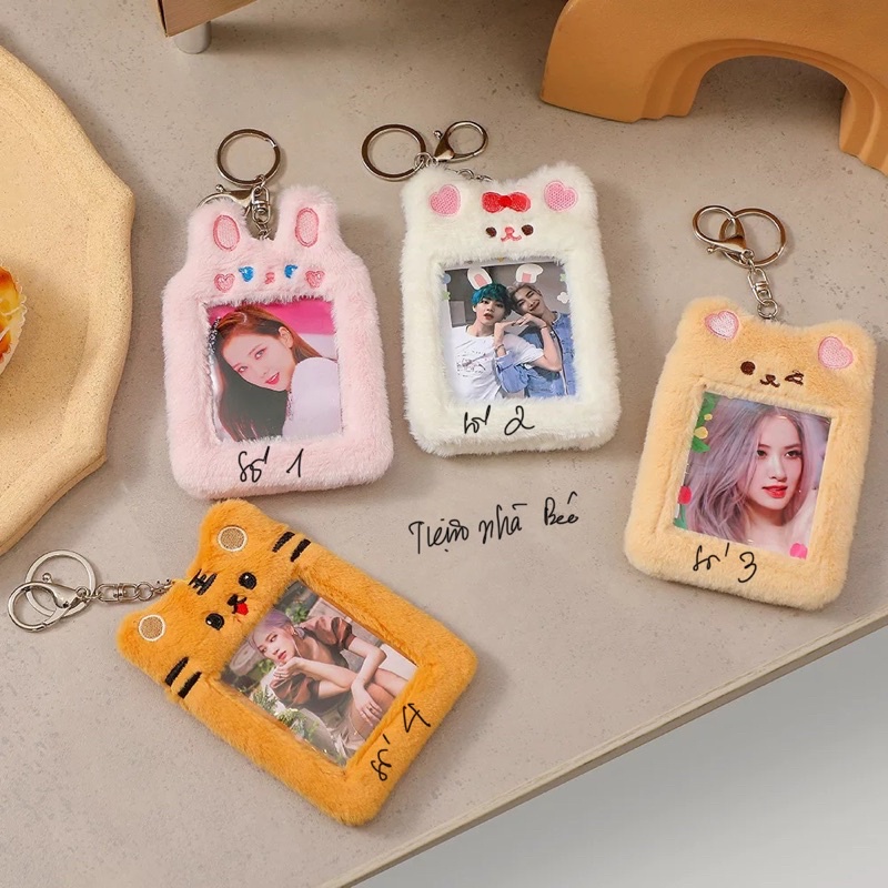 Decorative card holder for photos of rabbits, squirrels and tigers ...