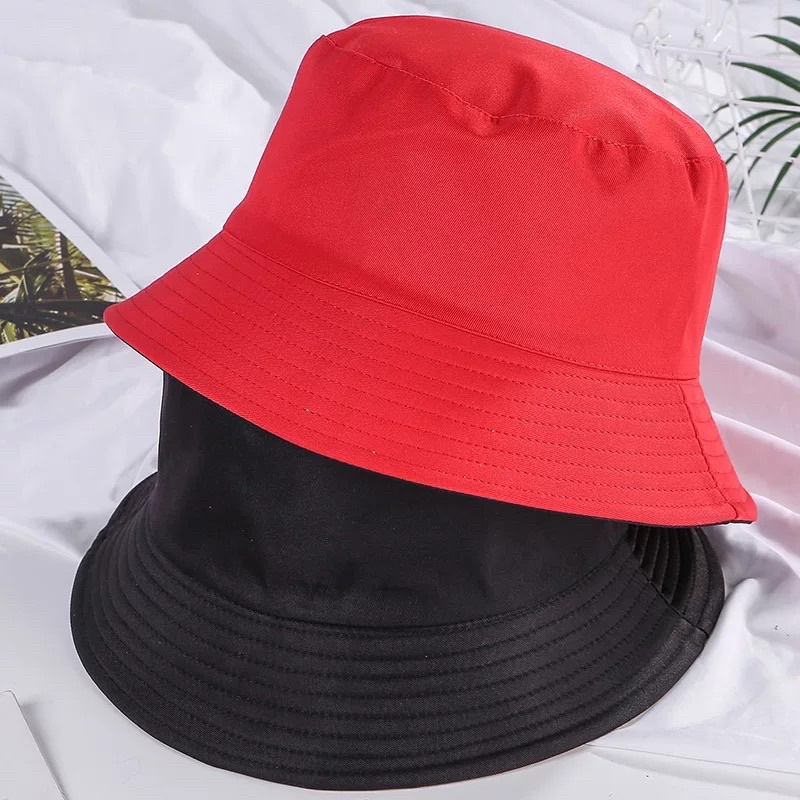 RAINBOWCO Plain Reversible Bucket Hat Unisex Fisherman Hat For Men And ...