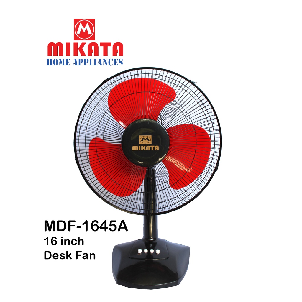 Mikata Desk Fan 3 Big Leaf 16 inches MDF-1645A Energy Saving Durable ...