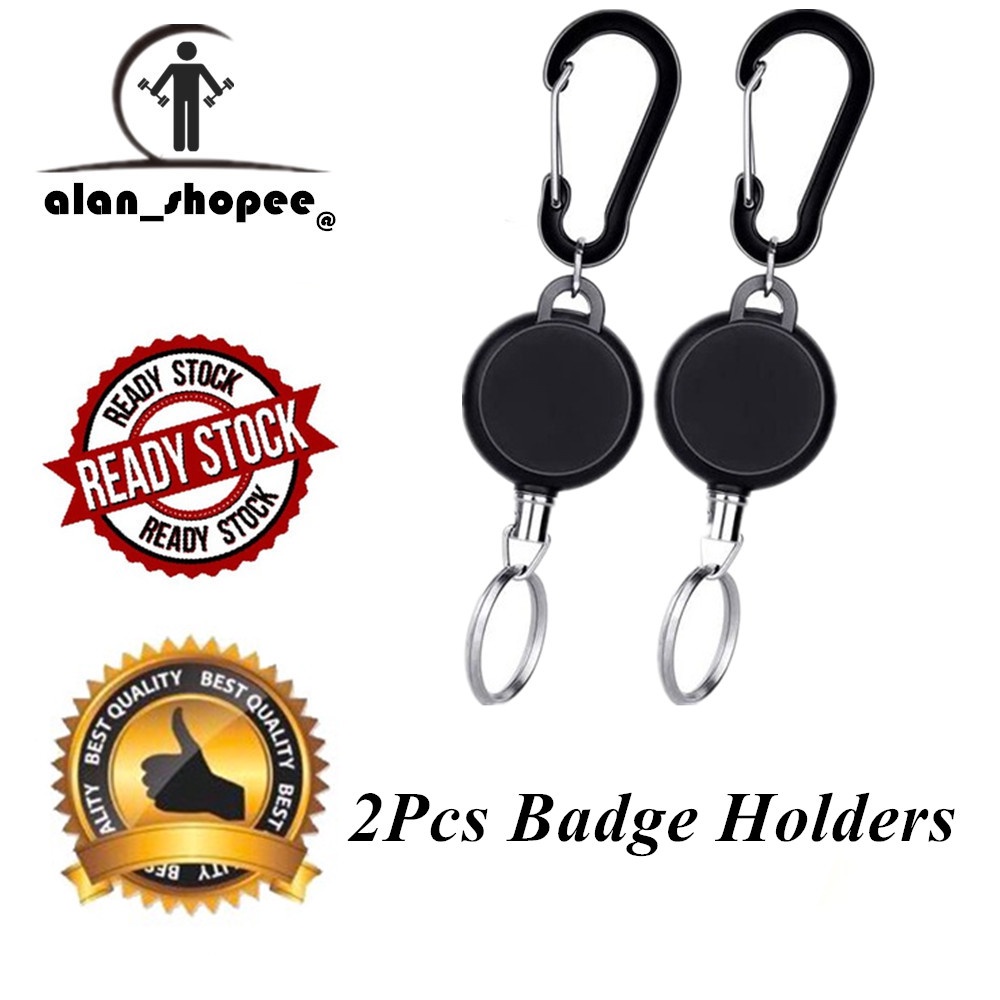 2Pcs Reel Heavy Duty Retractable Badge Holders with Reel Clip and ... 2Pcs Reel Heavy Duty Retractable Badge Holders with Reel Clip and ...