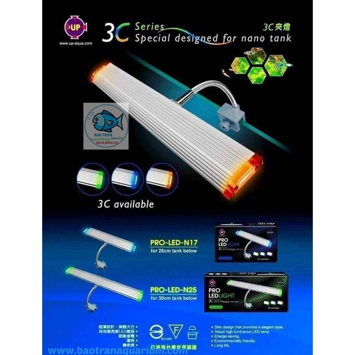 Up-aqua PRO-LED-N25 clip-on LED light - 30cm (33W) for mini desktop aquarium | Shopee Philippines