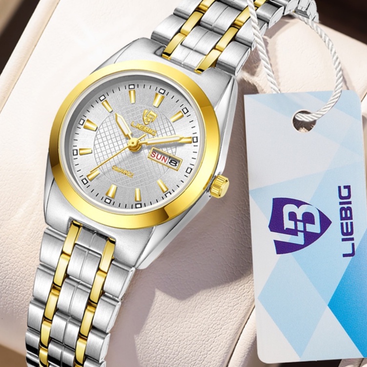 LIEBIG Women Couple Watch Casual Fashion Dual Display Stainless Steel ...