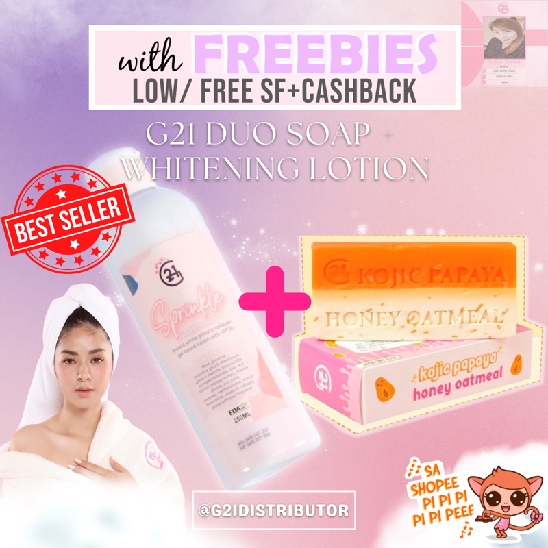 G21 INSTANT WHITE LOTION + G21 DUO SOAP | Shopee Philippines