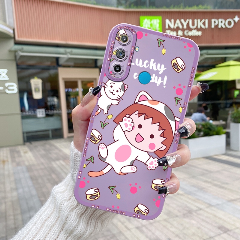For Realme C3 Case Fashion Tide Chi-bi Maruko Shockproof Square Edge ...