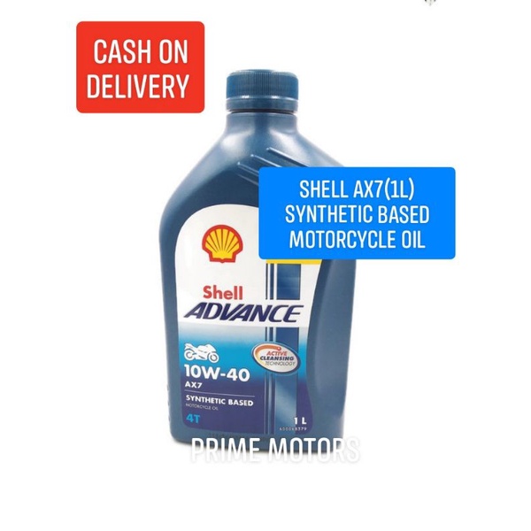 SHELL AX7 MOTORCYCLE OIL (SYNTHETIC) 1L LITER | Shopee Philippines