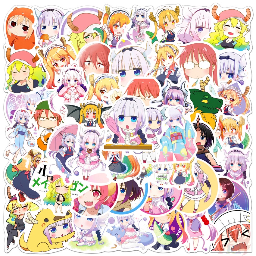 Miss Kobayashi's Dragon Maid Series 05 Stickers 50Pcs/Set Anime DIY ...