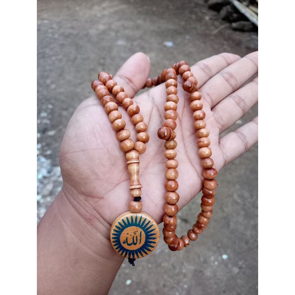 KAYU Men's tasbih Necklace Wooden tasbih Dhikrun 99 Genuine Wooden ...