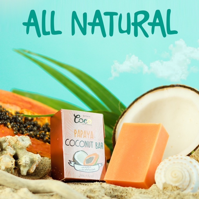 Bioskin Coco Papaya Coconut Soap Bar (Papaya Kojic Soap) | Shopee ...