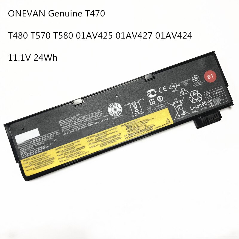 Gneuine 01AV423 New Laptop Battery for Lenovo ThinkPad T470 T480 T570 ...