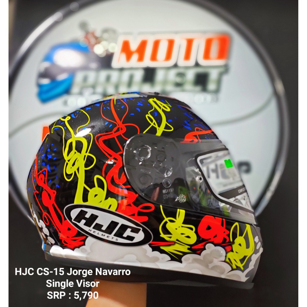 HJC CS 15 JORGE NAVARO FULLFACE SINGLE VISOR HELMET | Shopee Philippines