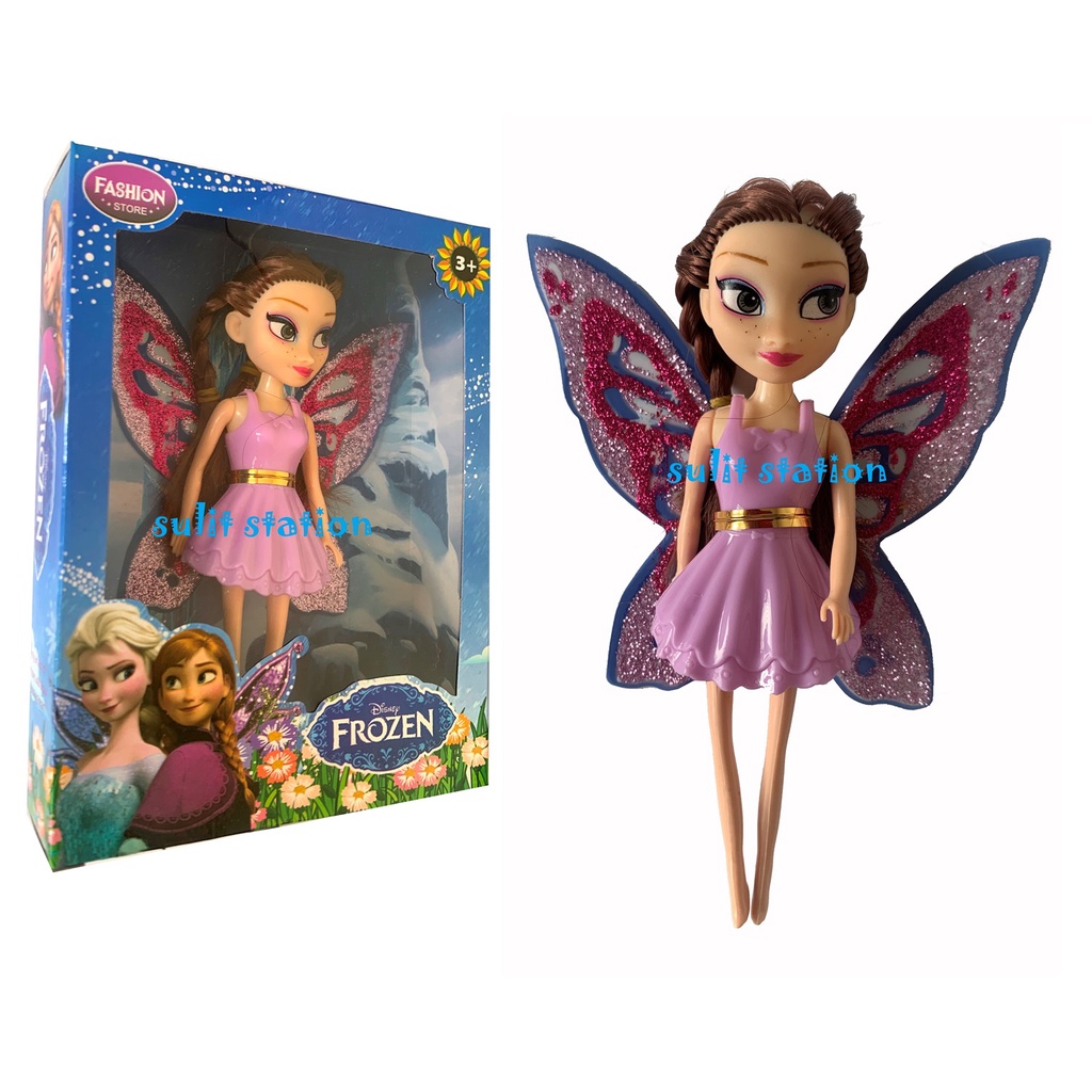FROZEN ANNA FAIRY WINGS COLLECTIBLE DOLL TOYS CAKE TOPPER | Shopee ...