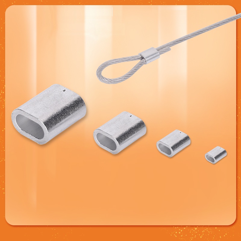 1 Piece 1mm-6mm Tube Cable Oval Sleeve Aluminum Crimping Wire Rope ...