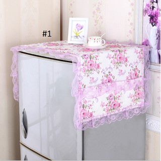【Life-365】Refrigerator Dust Cover with Pocket, Lace, Cloth Art | Shopee ...