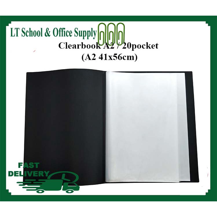 Benge Clear book non-refillable presentation display book BLACK 20 ...