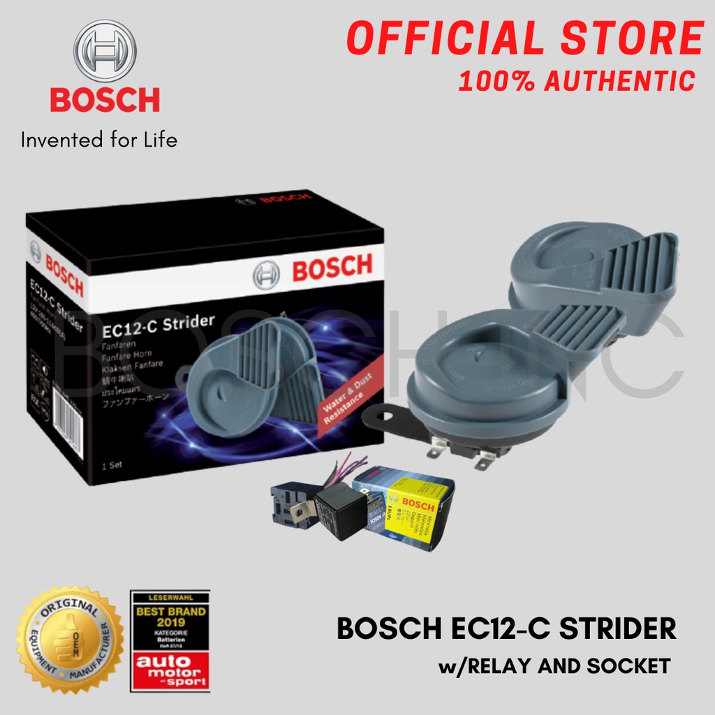 BOSCH EC12-C Strider 12V Fanfare Horn Set with Bosch Relay & Socket | Shopee Philippines