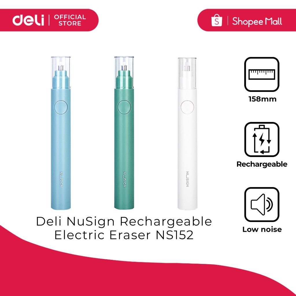 Deli NS152 NuSign Rechargeable Electric Eraser 1PC [79NS152] | Shopee ...