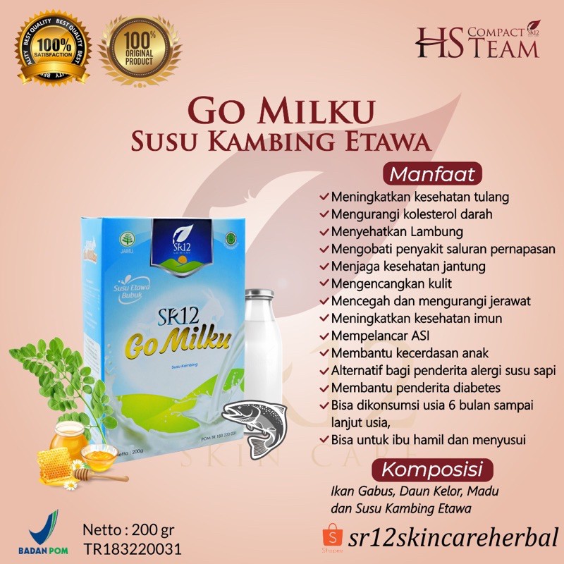 Go Milku Sr12 Halal Etawa Goat Milk Bpom Enhancing Health Immune ...