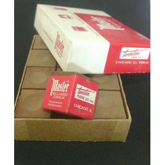 1Box of Master Brown Premium Chalk - 12pcs for Pool Cues and Billiards ...