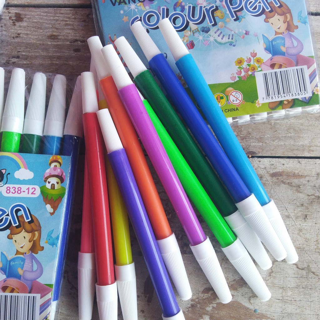 SMALL MARKERS SET OF 12 COLORFUL (1Pack) | Shopee Philippines