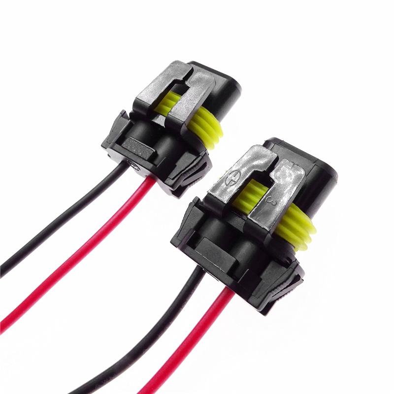 2 Pcs 9005 9006 Bulb Socket Adapter Female Connector Wiring Harness For ...