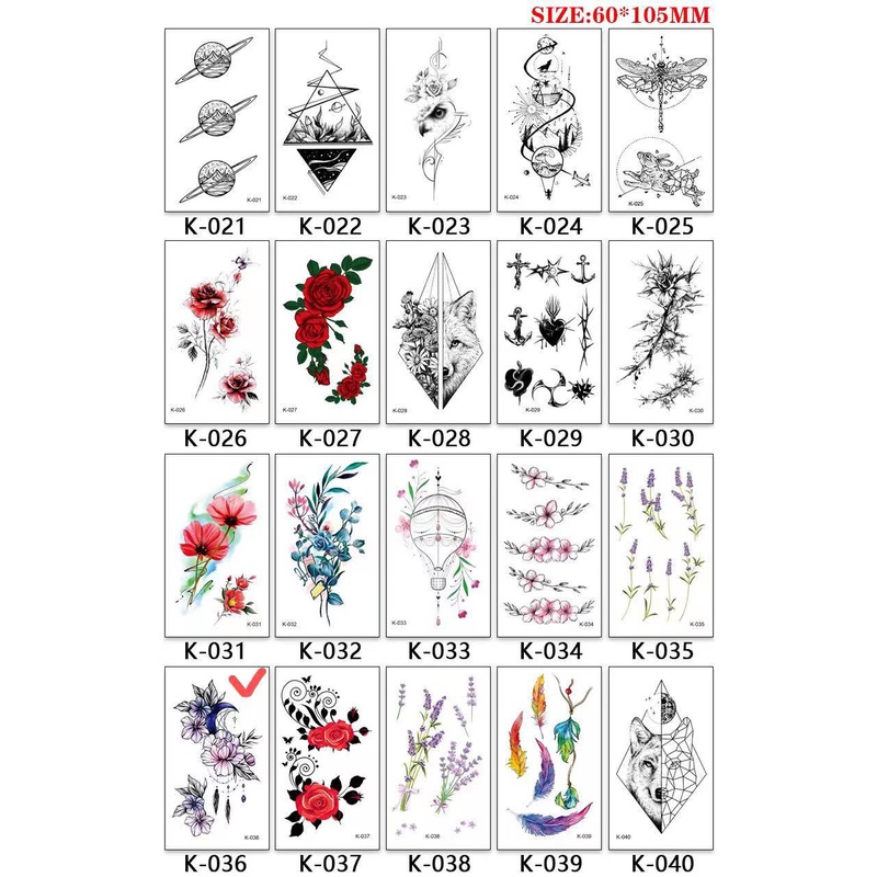 Black Goth Rock Temporary Tattoo Waterproof long lasting Temporary ...
