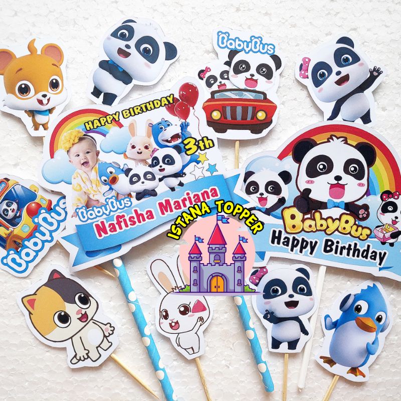 Standard Cake Topper/CUSTOM Babybus Theme/Birthday Topper/Babybus ...