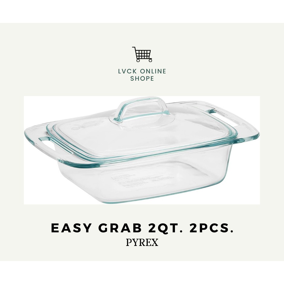 Pyrex Easy Grab 2 qt. with Glass Lid | Shopee Philippines