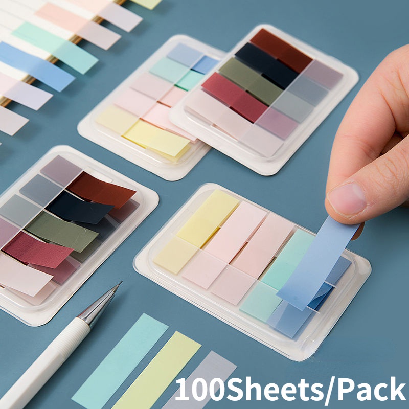 100Sheets/Pack Colorful Index Sticky Notes Creative Office School Memo ...