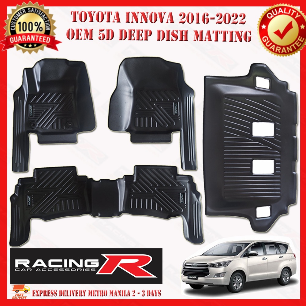 Toyota Innova 2016 to 2023 OEM 5D Deep Dish Matting 2016 2017 2018 2019 ...