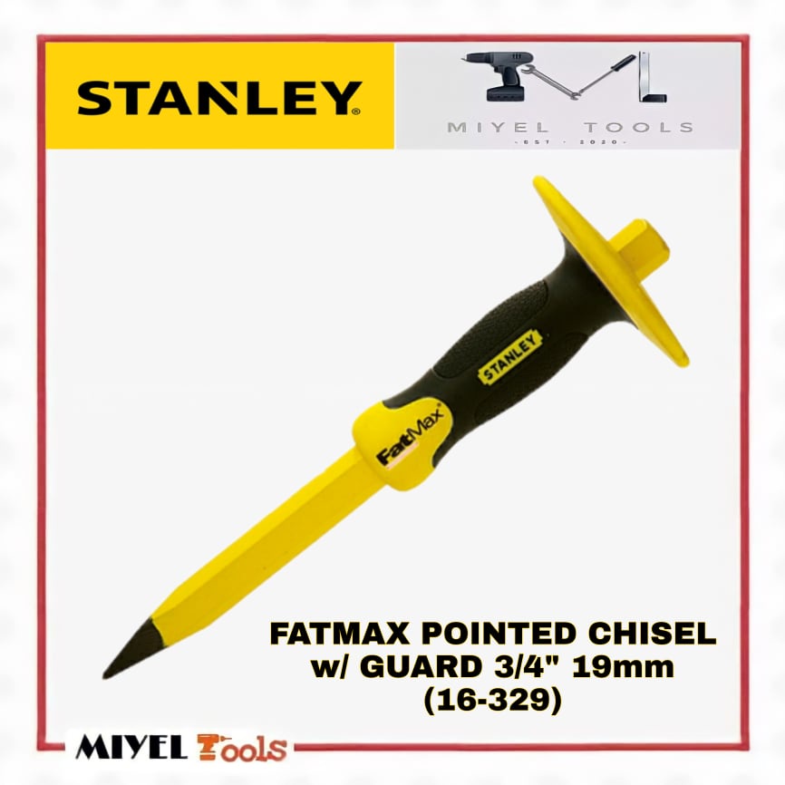 STANLEY FatMax Concrete Chisel with Bi-Material HandGuard 3/4" 19mm (16 ...